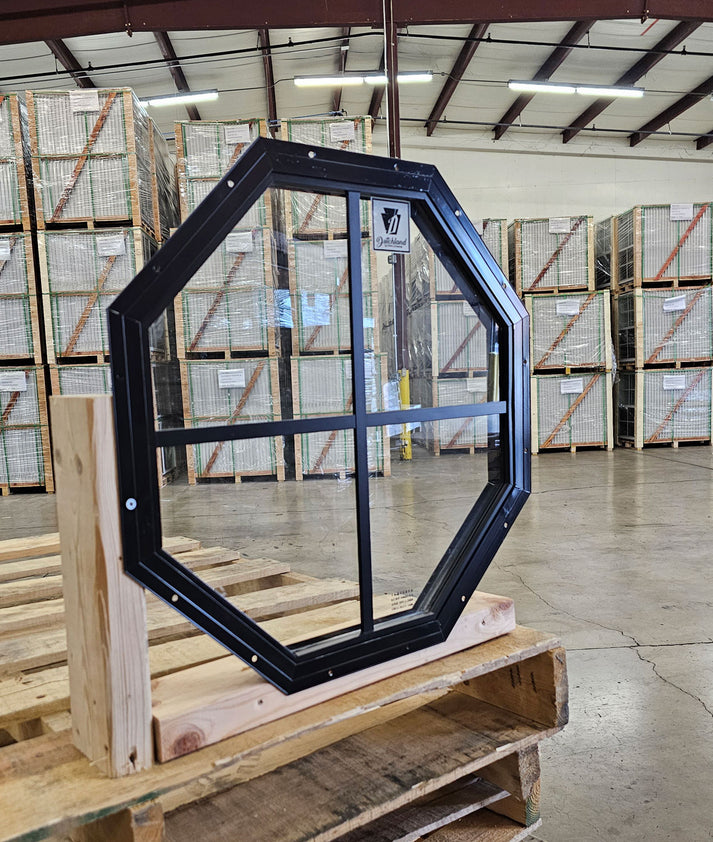 18" Octagon Black Flush Mount Shed Window – Backyard Building Products