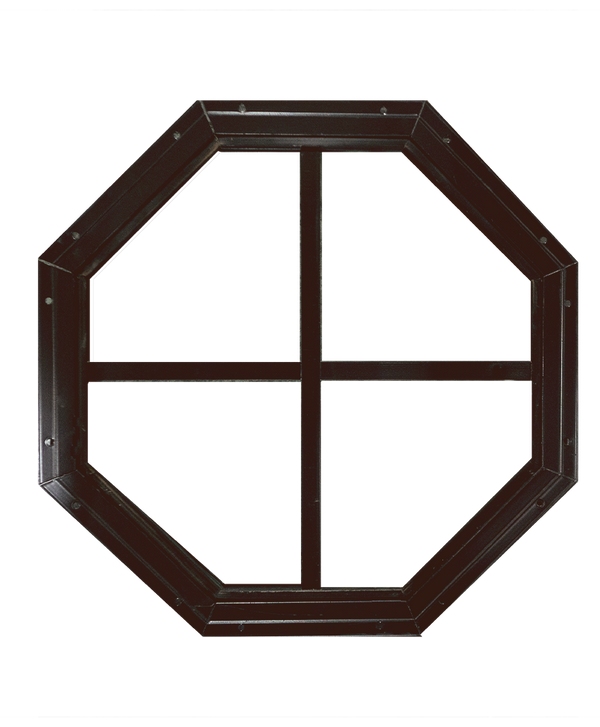 14" Octagon Brown Flush Mount Shed Window – Backyard Building Products